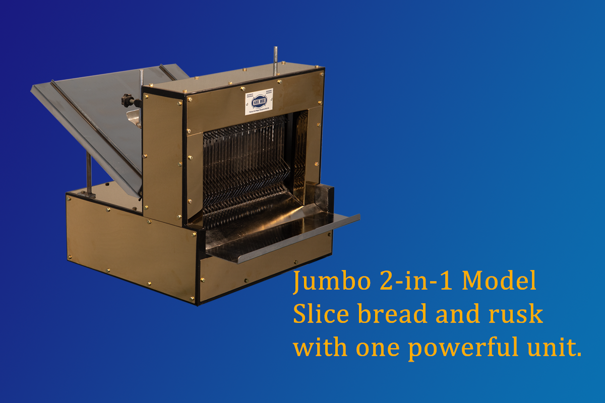 2 in 1 Bread and Rusk Slicer | Compact & Powerful Machine